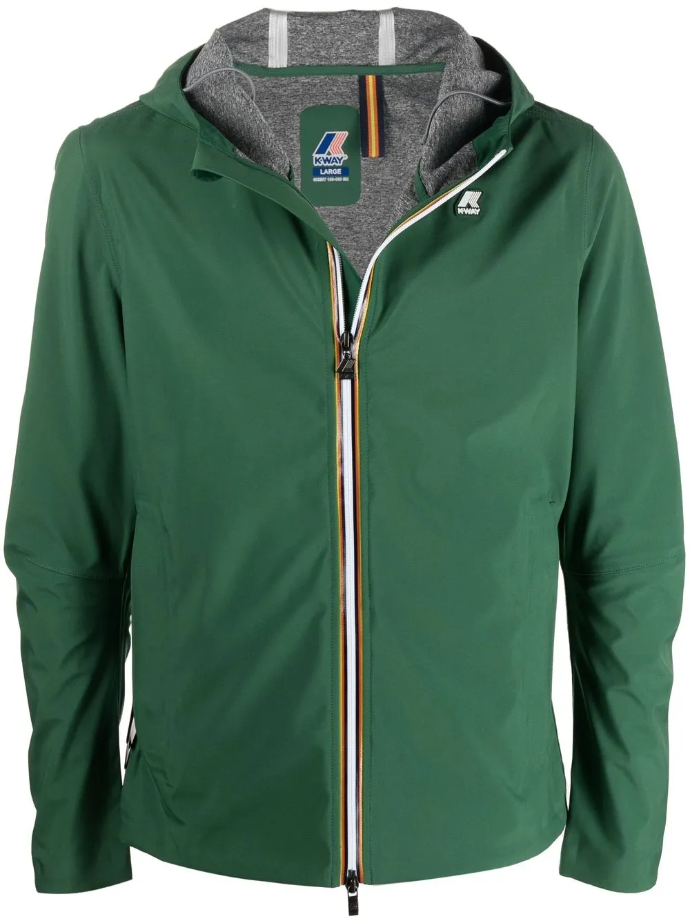 K-way Logo-patch Detail Hooded Jacket In Green | ModeSens