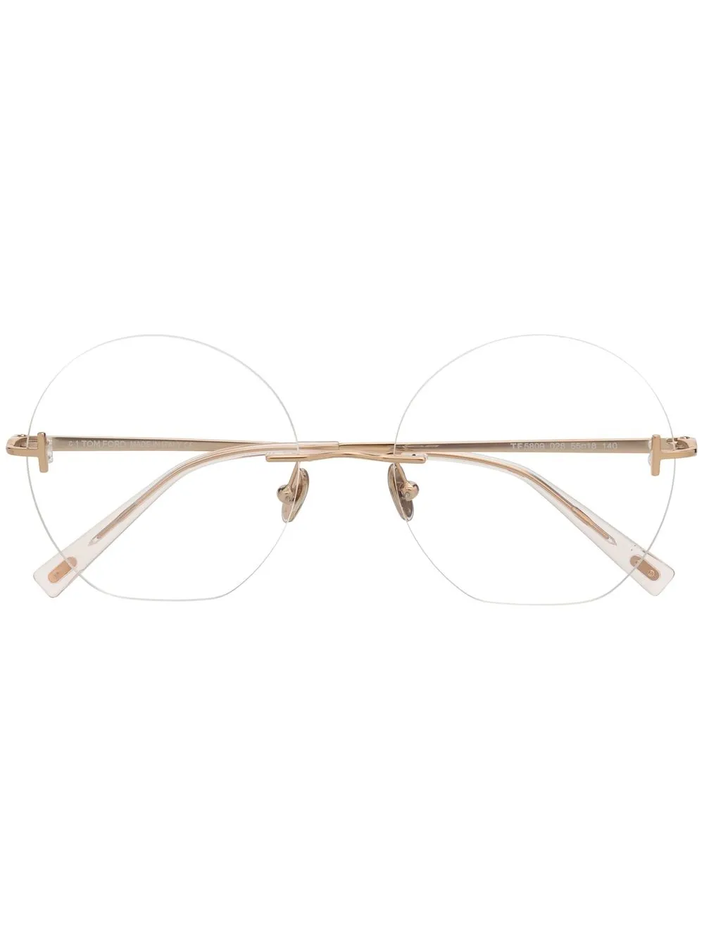 Tom Ford Eyewear Round Frameless Glasses Farfetch