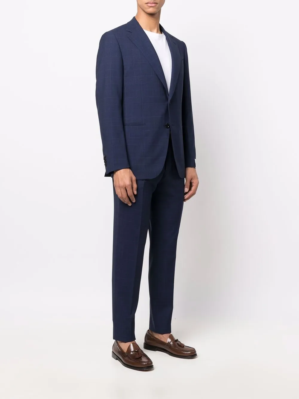 Caruso fine check suit | Smart Closet