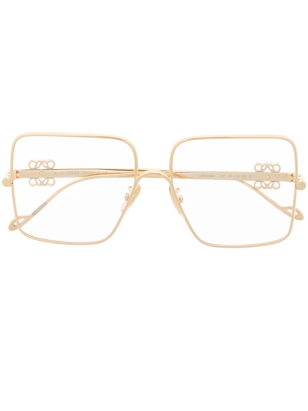 Loewe Oversized Square-frame Gold-tone Optical Glasses | ModeSens