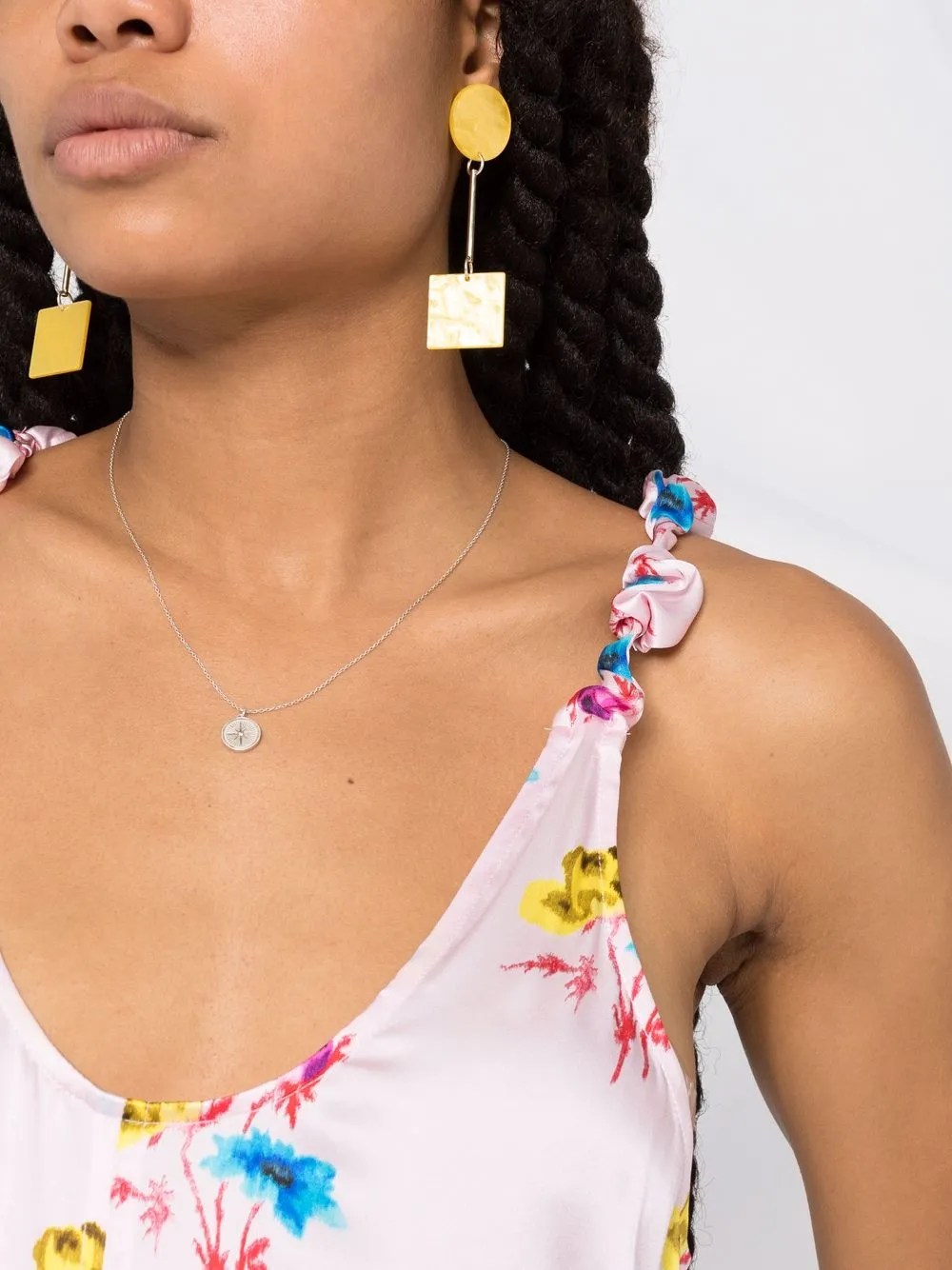 Ganni Floral Print Slip Midi Dress Farfetch