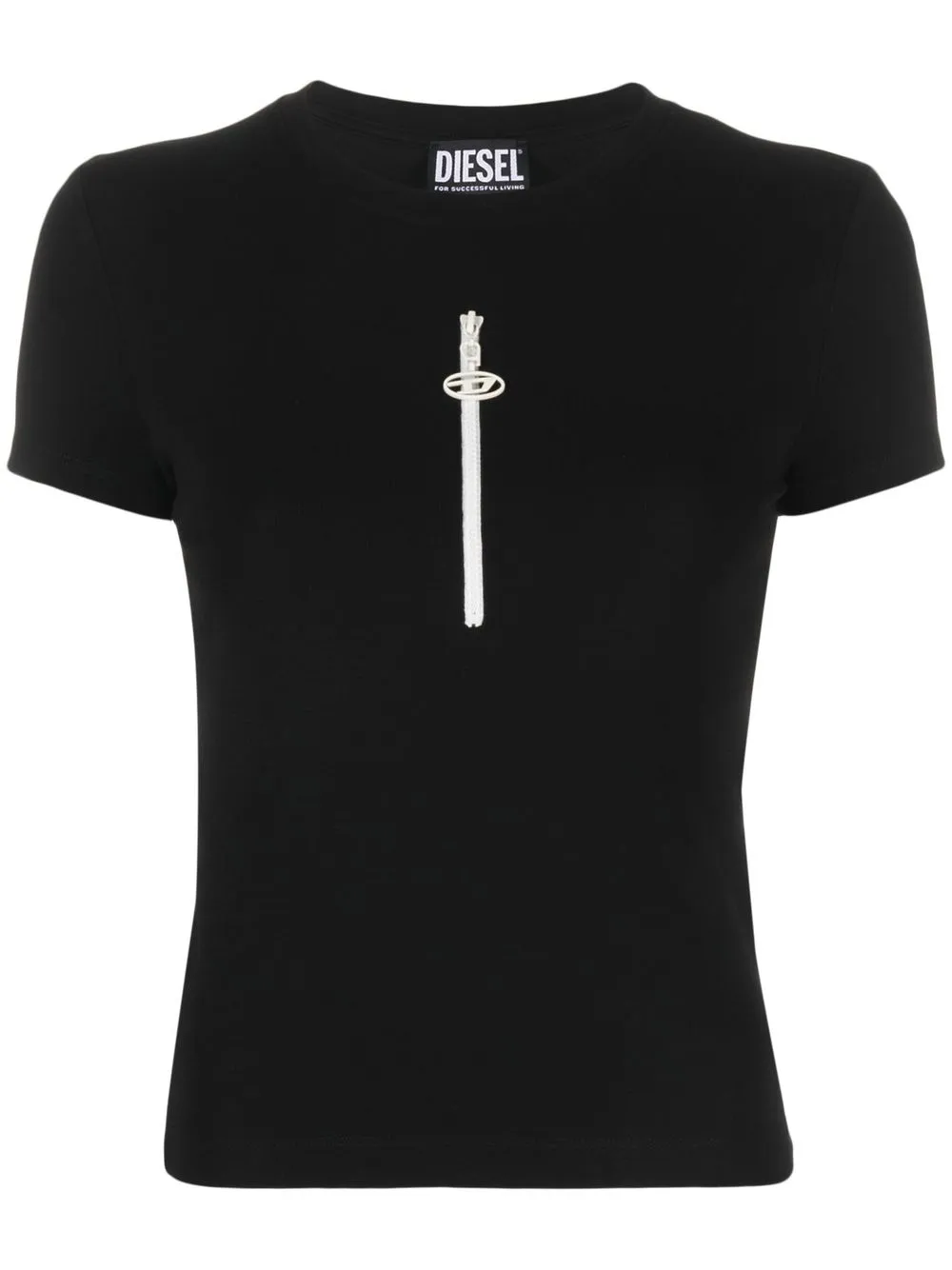 Diesel Half zip Crew neck T shirt Farfetch