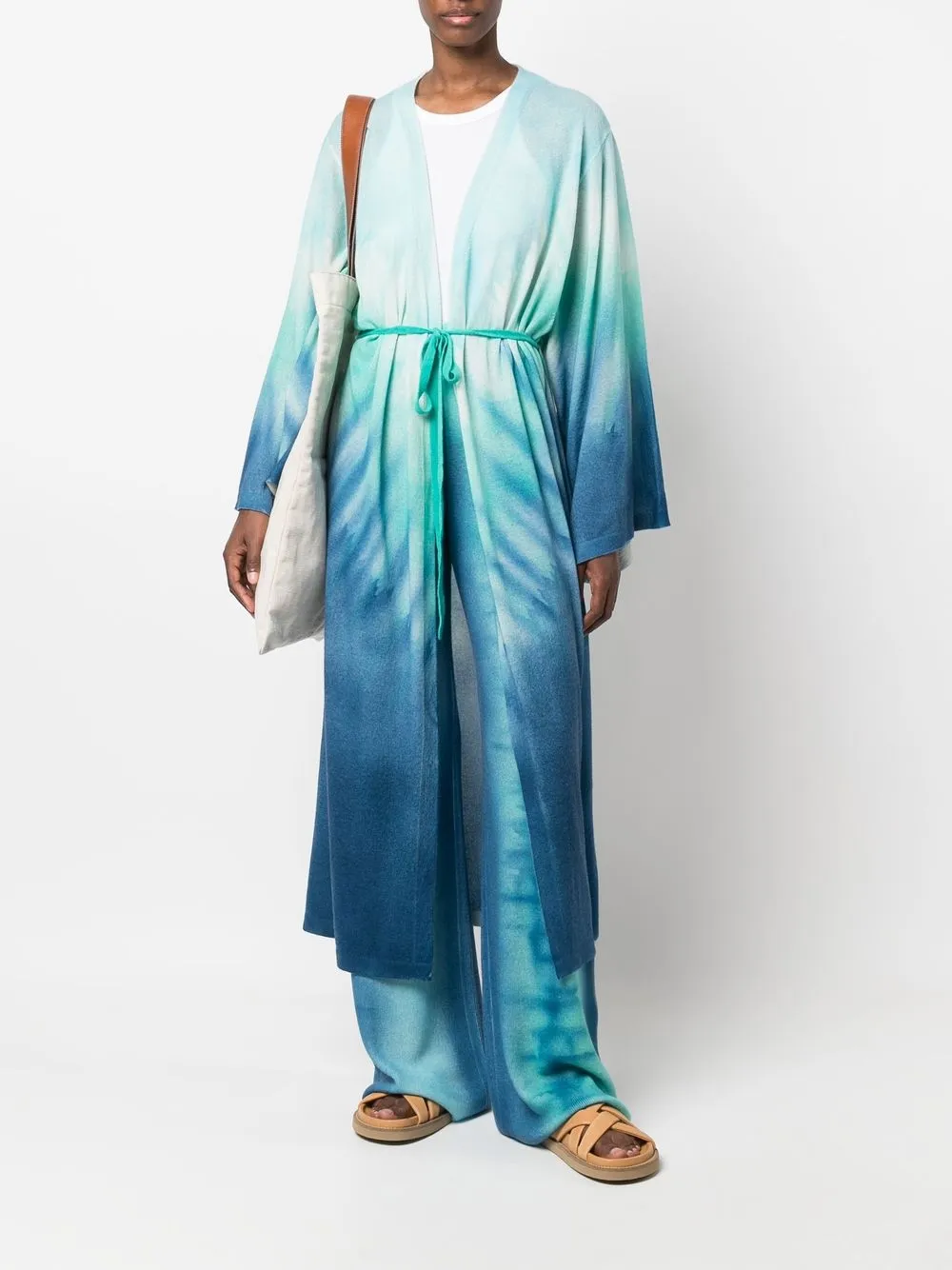 Canessa tie-dye tie-waist cardi-coat - Farfetch