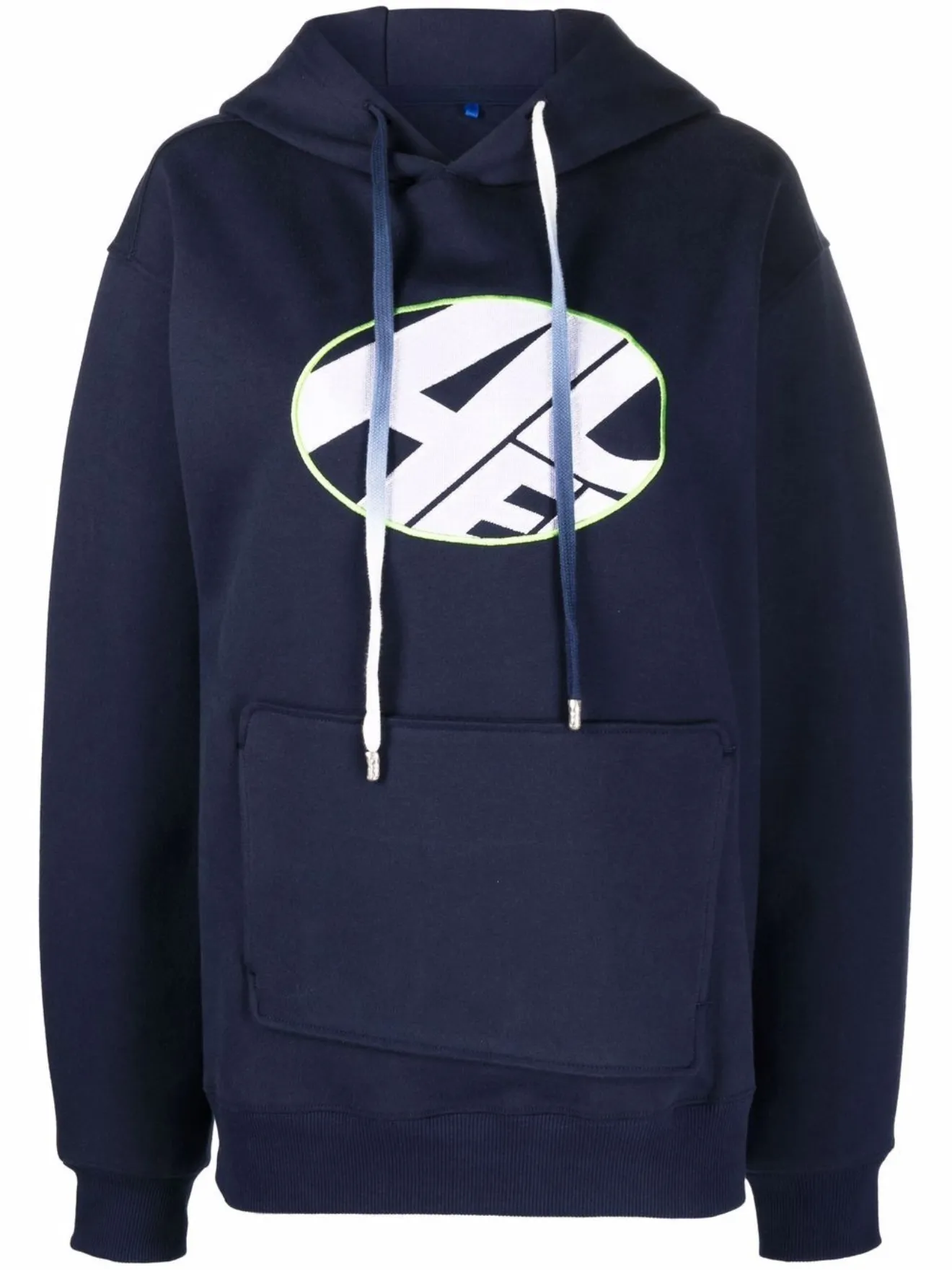 Ader Error embroidered-logo pullover hoodie blue | MODES