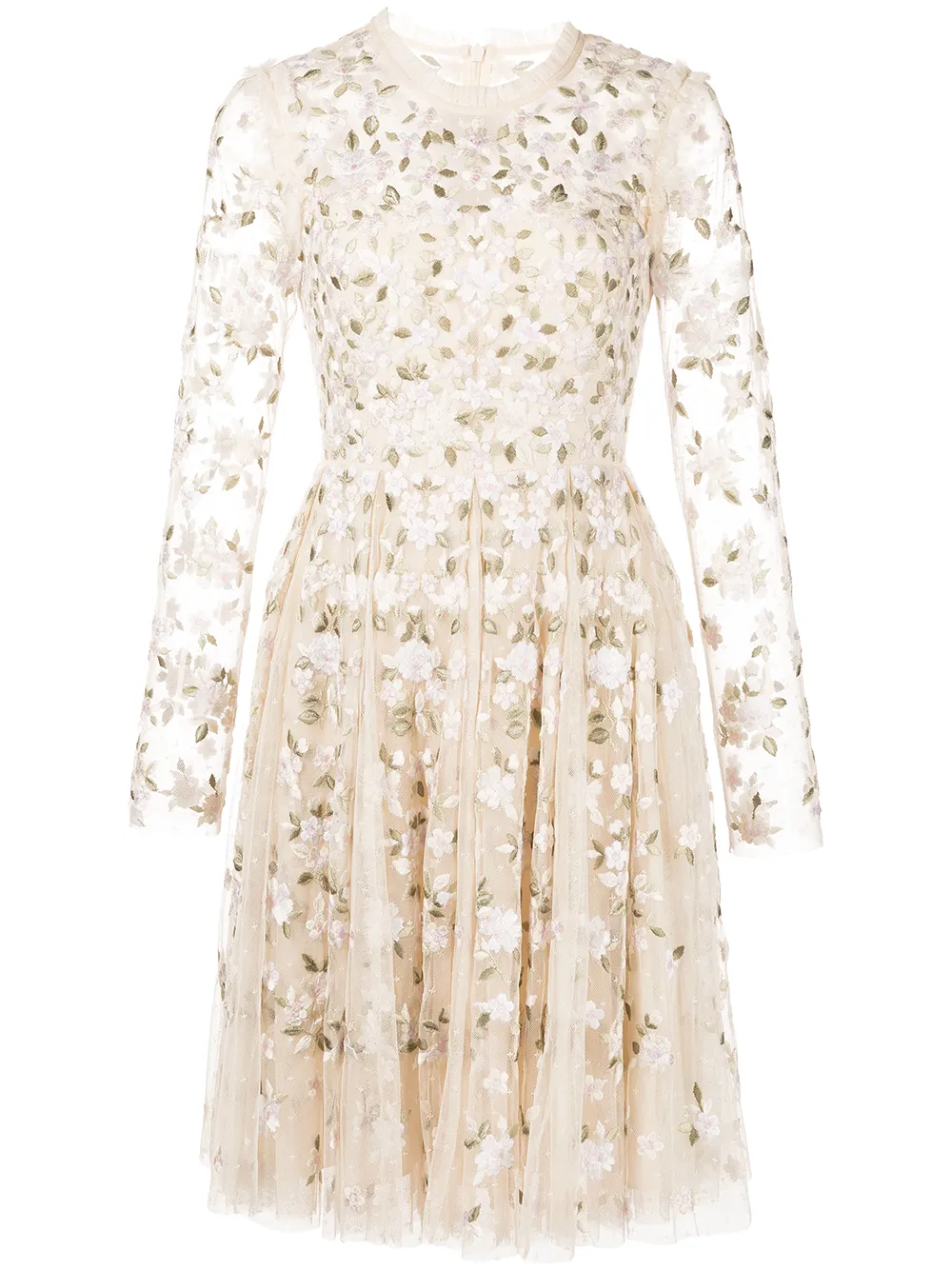 Needle & Thread Camellia Ditsy Mini Dress In Champagne | ModeSens