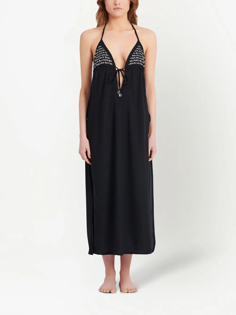 Balmain Halterneck Beach Dress - Farfetch