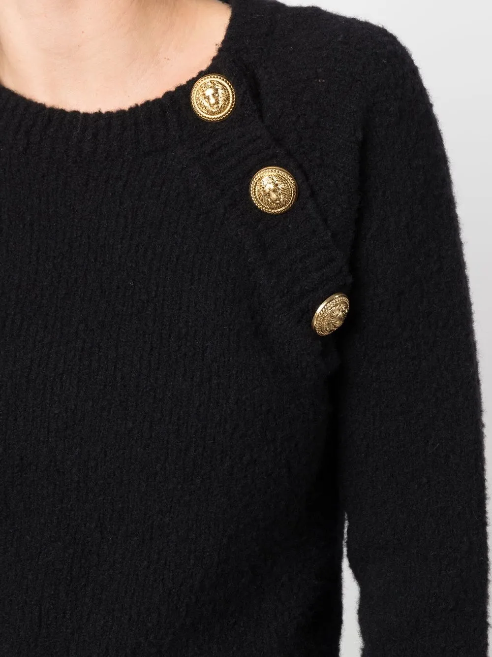 Balmain Diagonal button-up Jumper - Farfetch