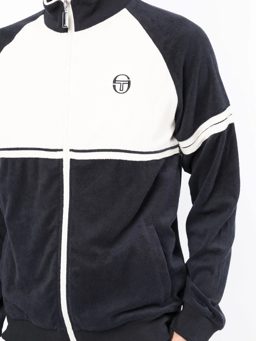 Sergio Tacchini Colour-block Zip-up Track Jacket In Black | ModeSens
