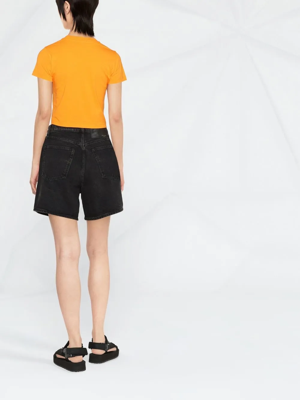Rag & Bone Women's Nina High-rise Denim Shorts In Black | ModeSens