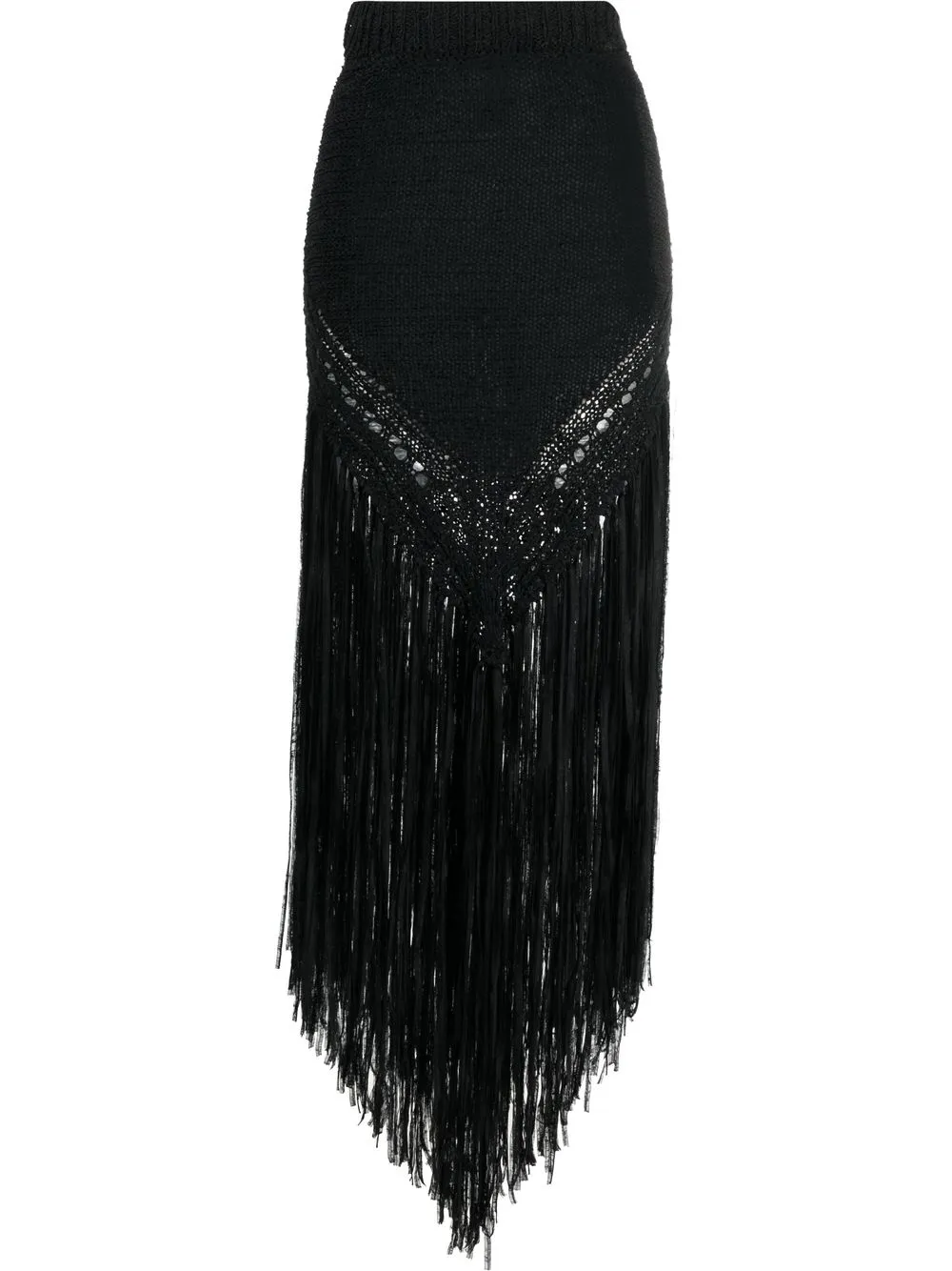 Alexandre Vauthier Fringed Maxi Skirt - Farfetch