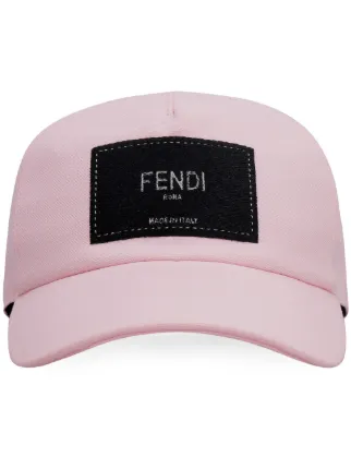 FENDI logo-patch Baseball Cap | Pink | FARFETCH