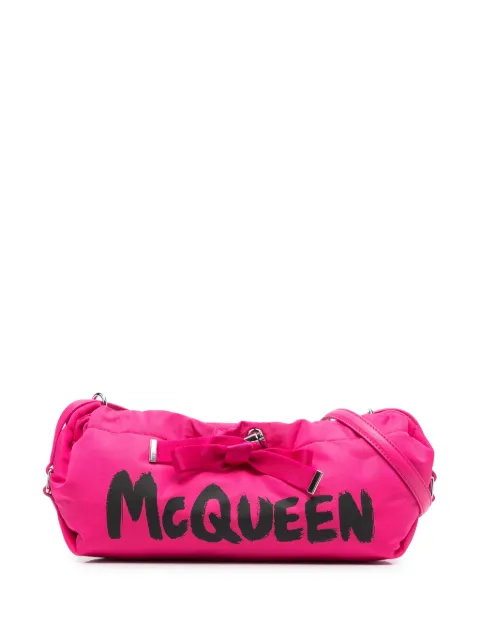 Alexander McQueen Logo Print Shoulder Bag - Farfetch