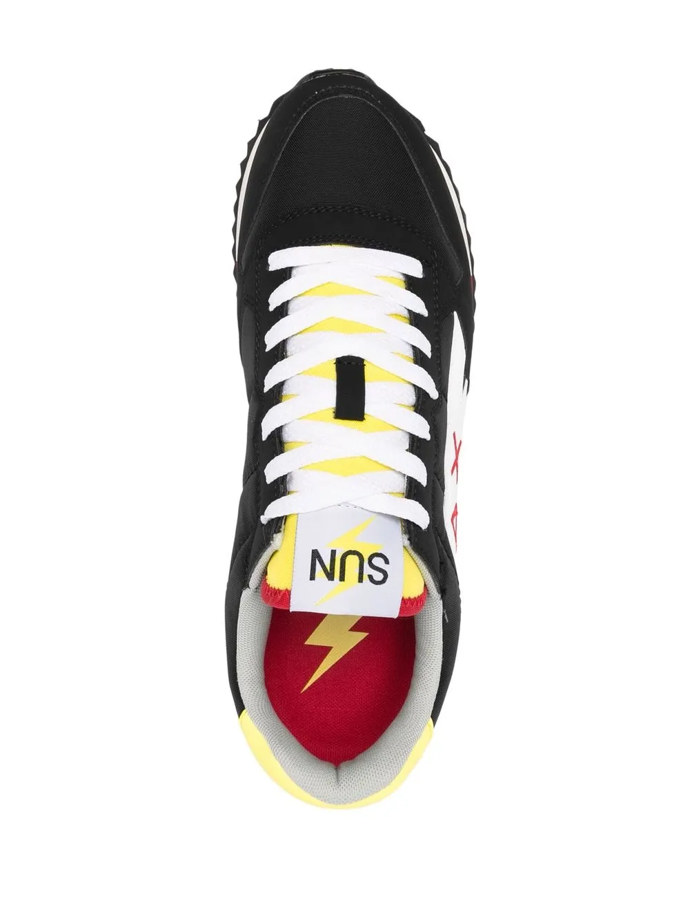 Sun 68 Logo-print Panelled Sneakers In Black | ModeSens