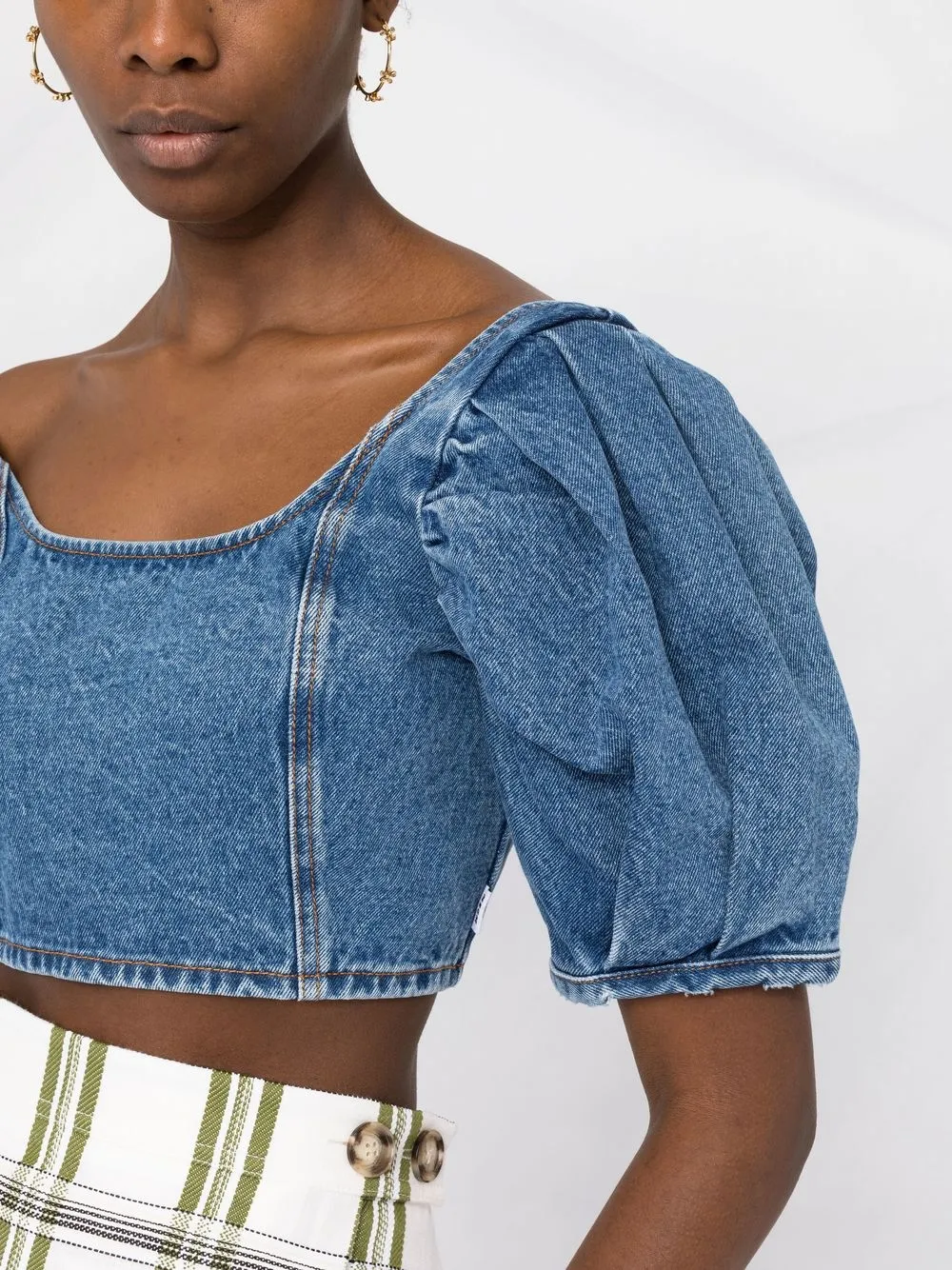 MSGM denim crop top | Smart Closet