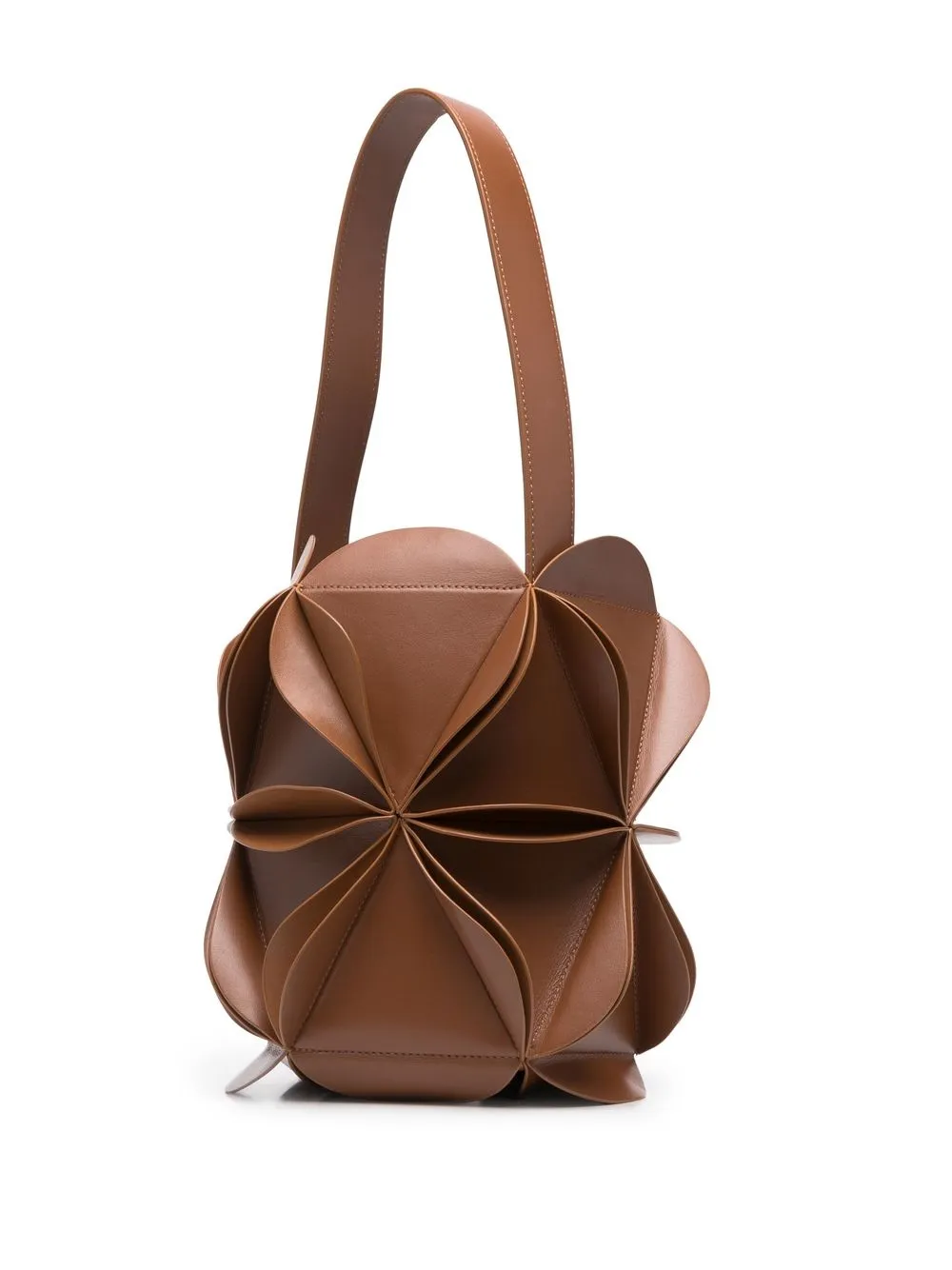 Coperni Origmani Leather Bucket Bag In Brown | ModeSens