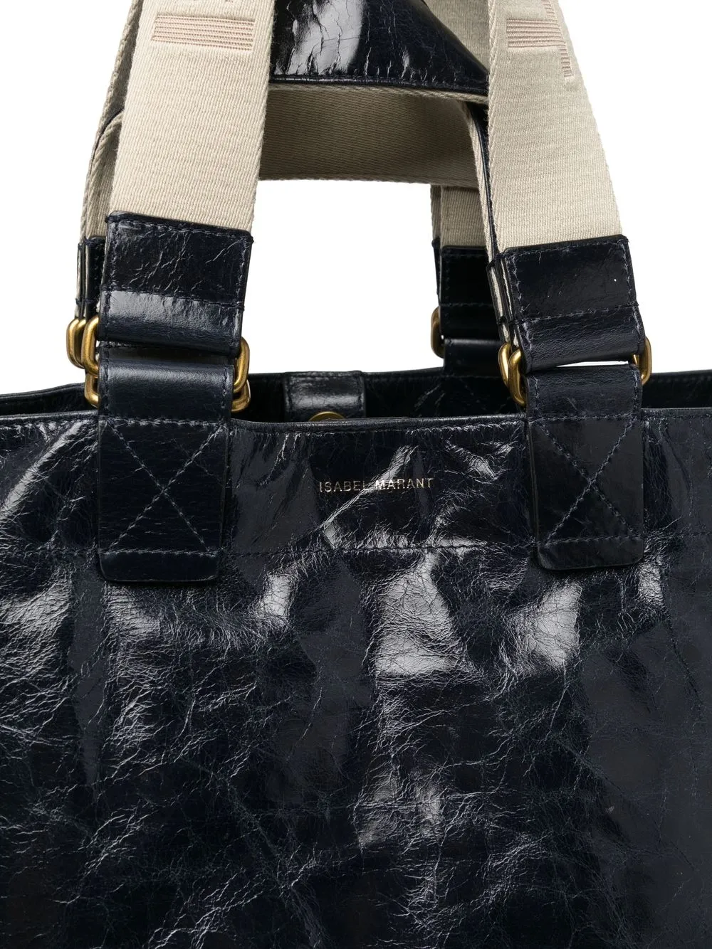 Isabel Marant Wardy Crinkled Tote Bag In Blue | ModeSens