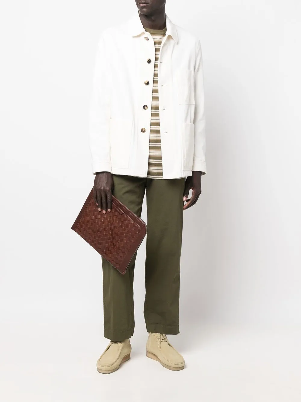 Officine Creative Armor Woven Clutch Bag - Farfetch