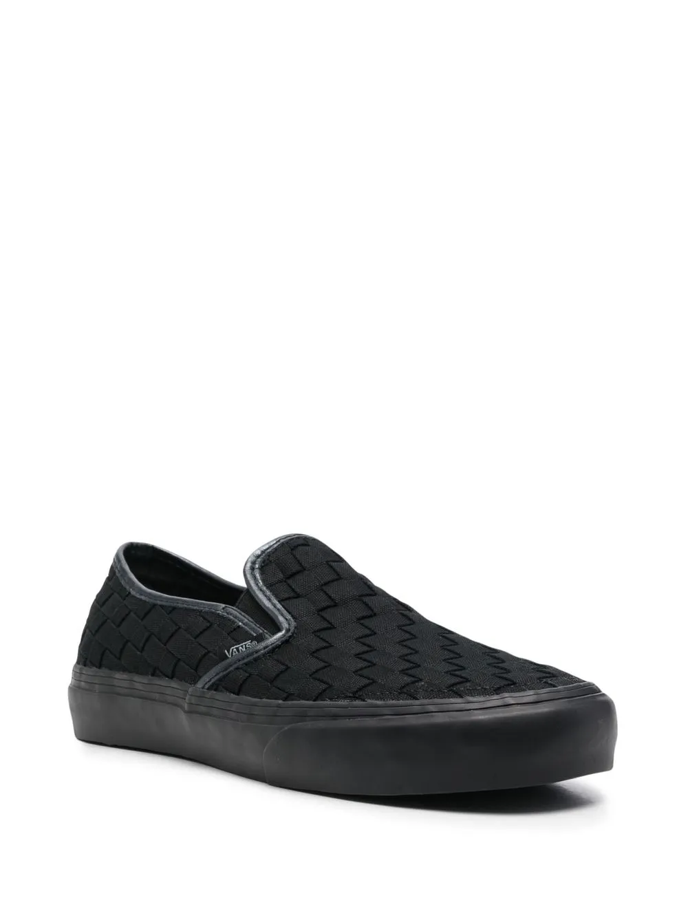 Vans Woven Effect Slip-on Sneakers In Schwarz | ModeSens