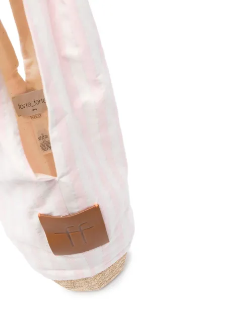 Forte Forte Striped logo-patch Bucket Bag - Farfetch