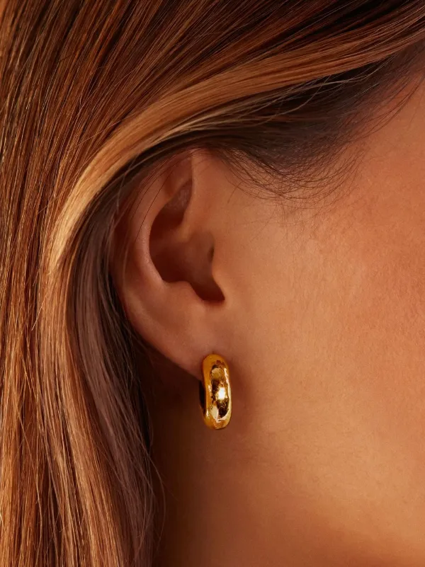 Tiny chunky gold hoops store