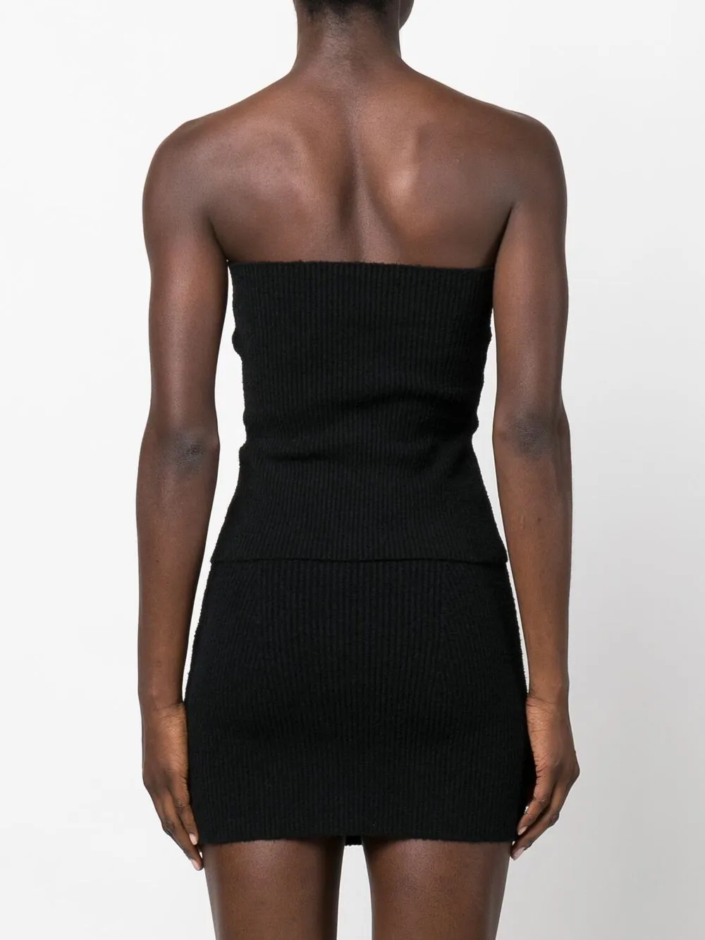 WARDROBE.NYC ribbed-knit Strapless Top | Black | FARFETCH