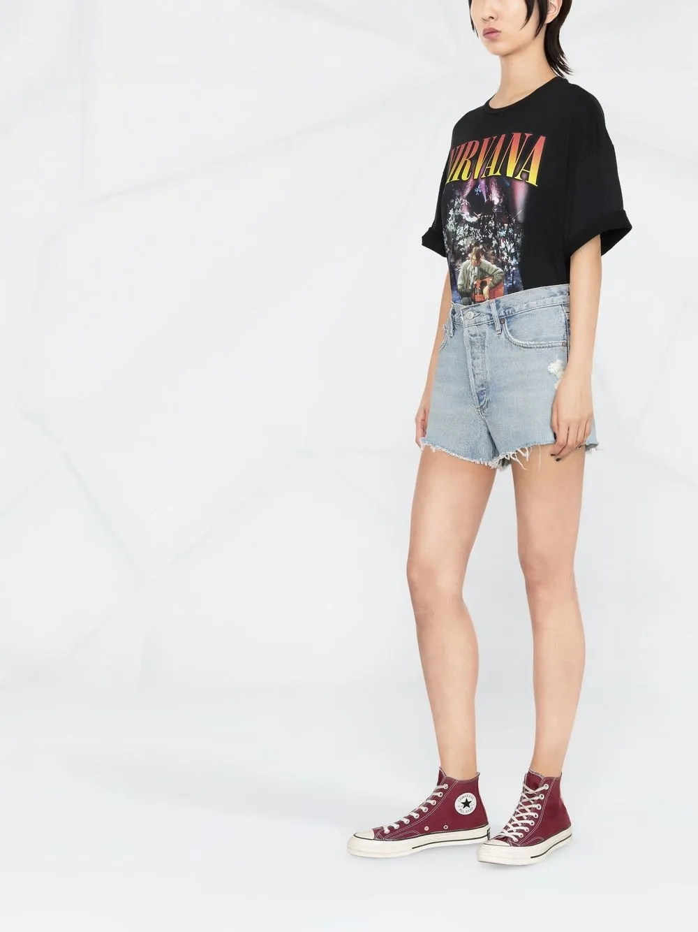 AGOLDE high-waisted Denim Shorts - Farfetch