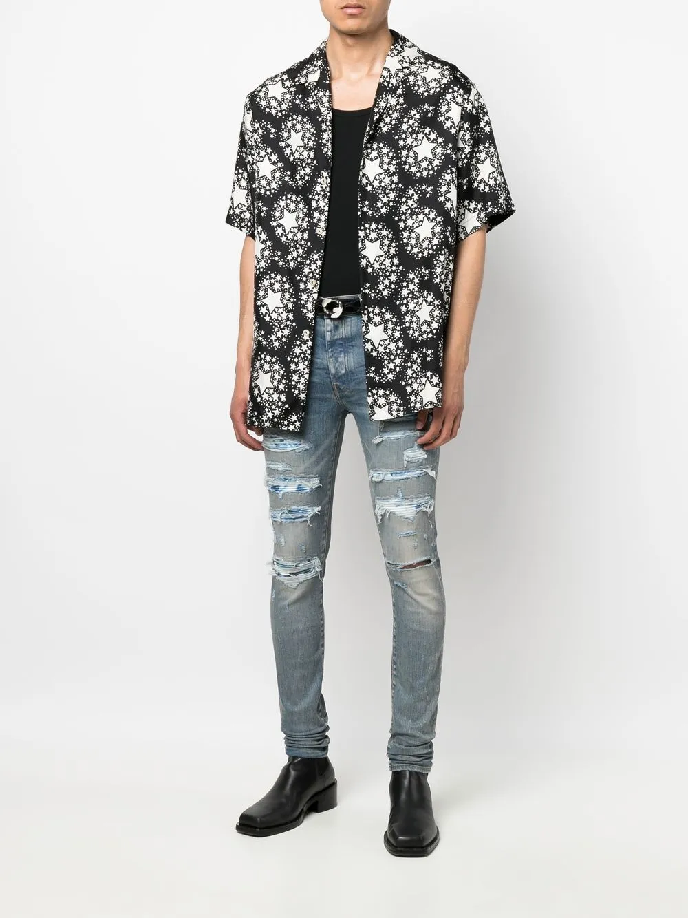 Amiri Distressed Slim-fit Jeans In Blue | ModeSens Amiri Distressed Slim-fit Jeans In Blue | ModeSens