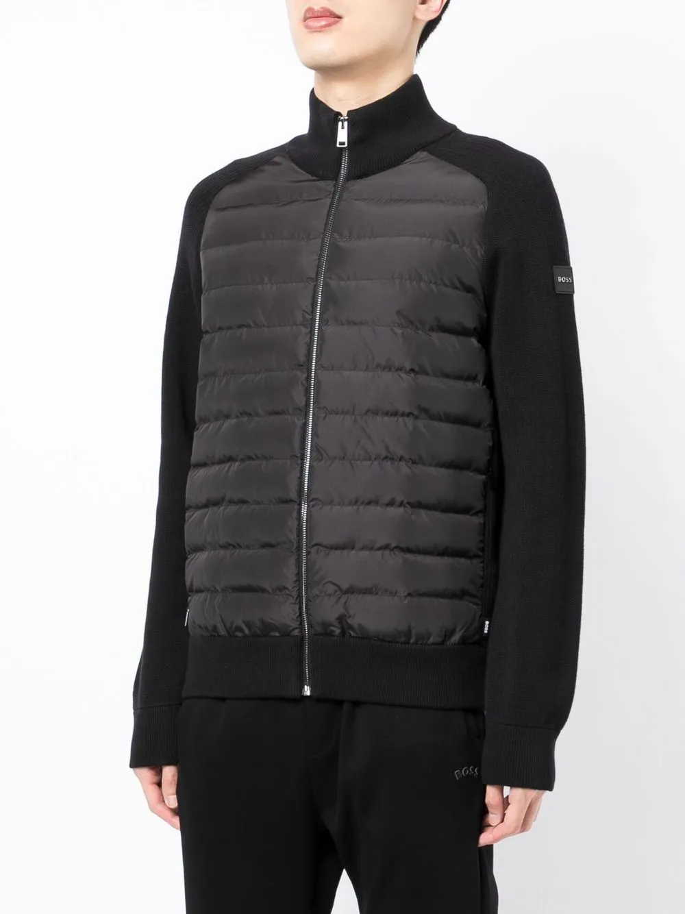 Hugo Boss Long Sleeve Quilted Jacket In Schwarz | ModeSens