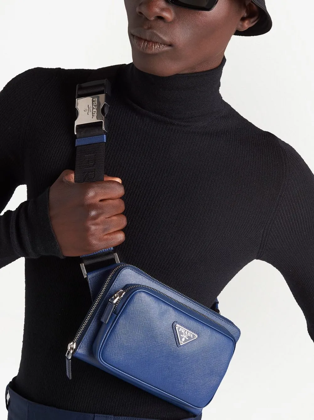 Prada Logo Plaque Crossbody Bag - Farfetch