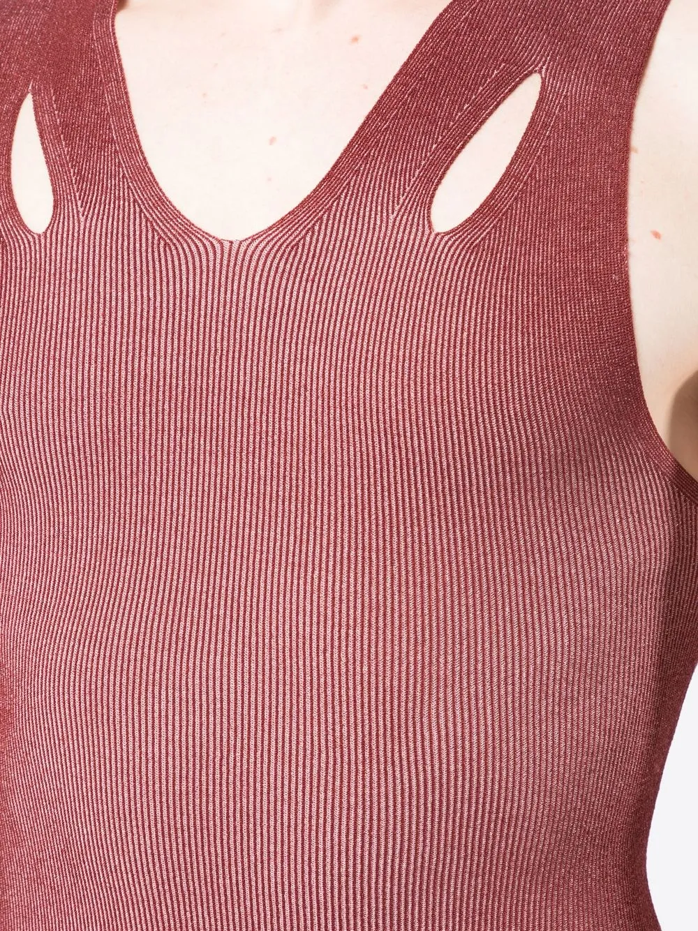 Dion Lee Ribbed Knit Cut Out Vest Farfetch