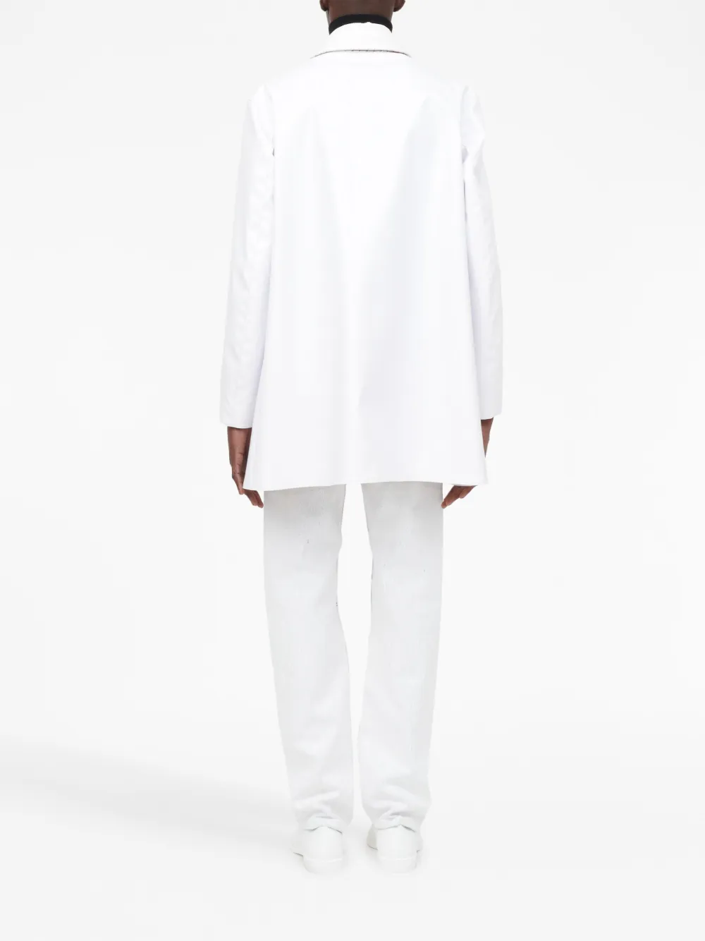 Maison Margiela Double-breasted Pvc Trench Coat In White | ModeSens