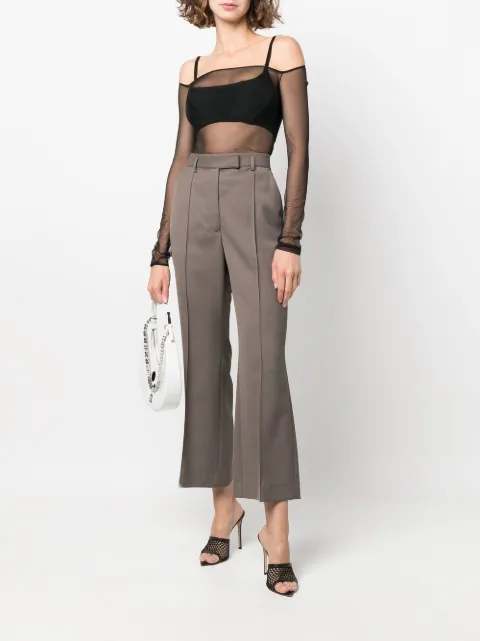 Nensi Dojaka Sheer off-shoulder Blouse - Farfetch