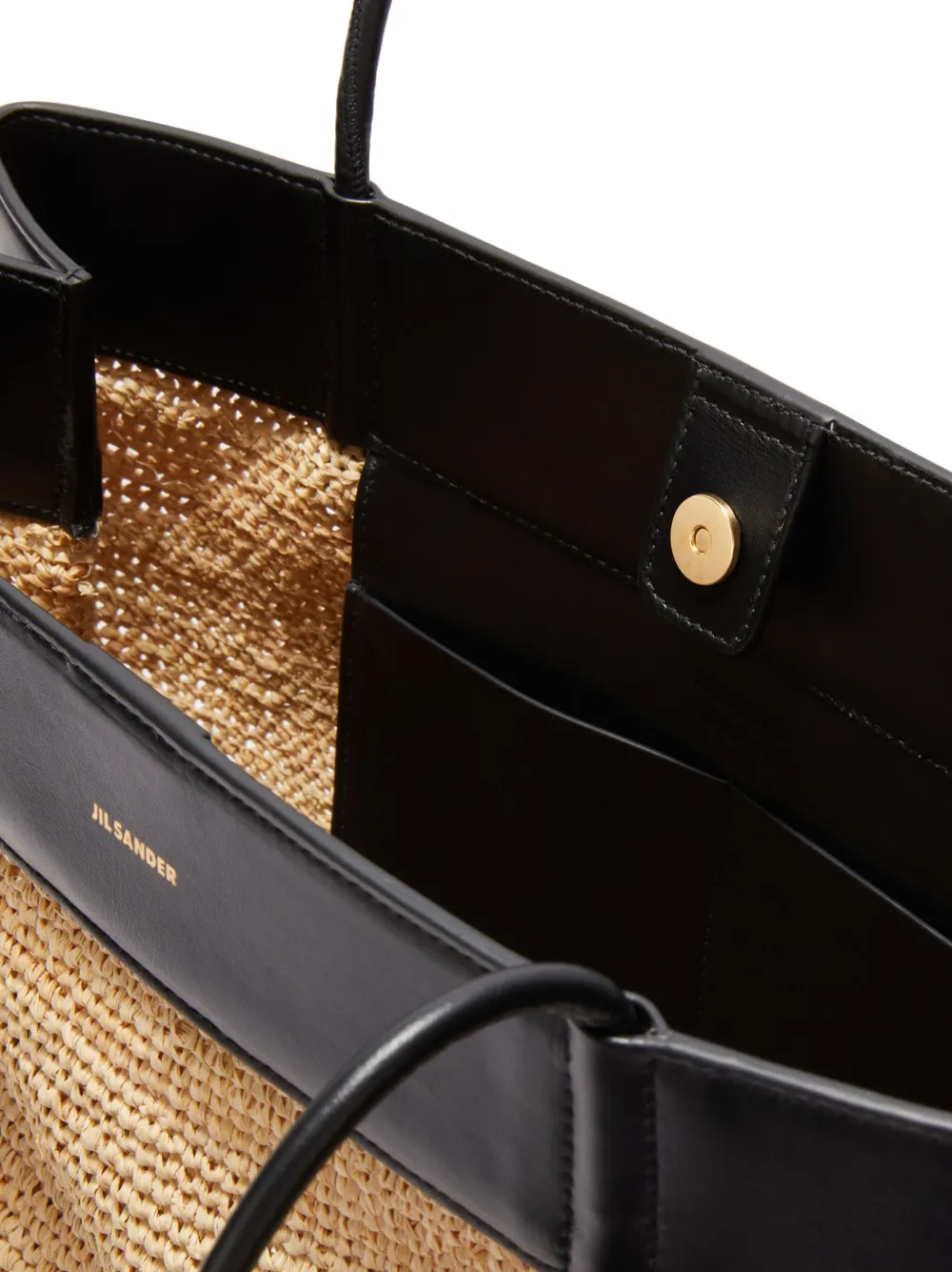 Jil Sander two-tone Interwoven Tote - Farfetch