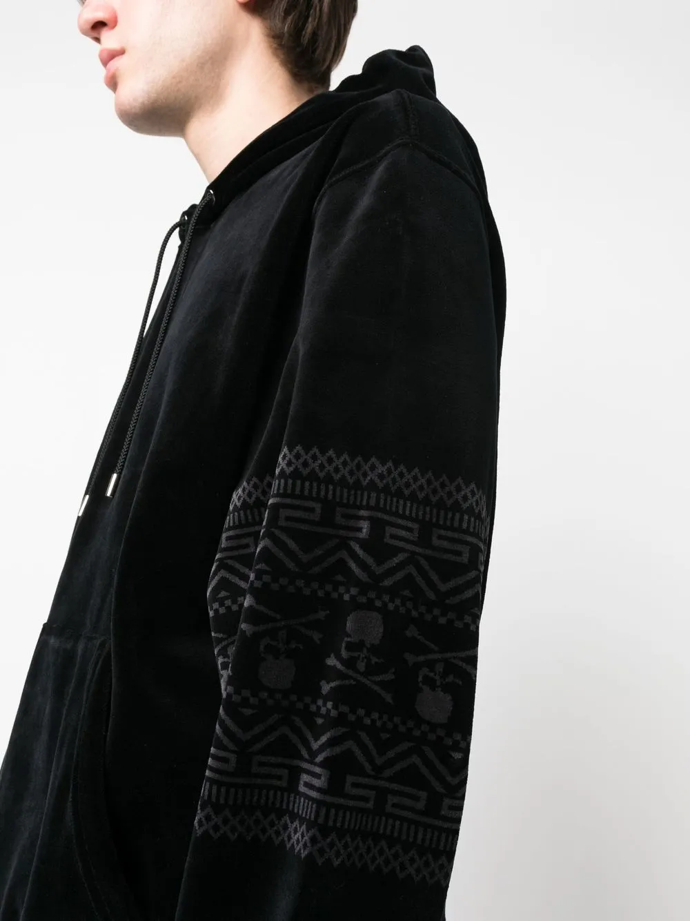 Mastermind Japan Tribal Skull Velour Hoodie In Black | ModeSens