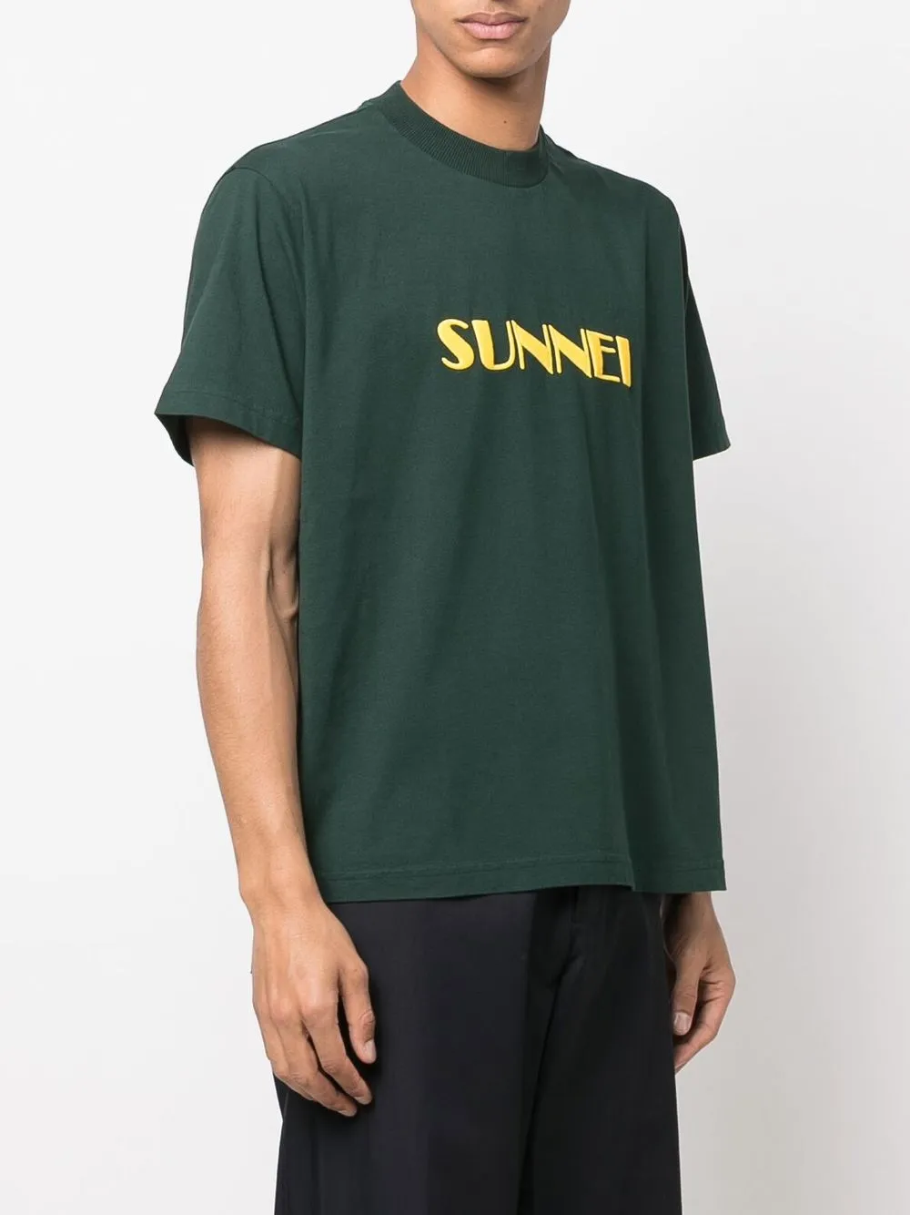 Sunnei Logo-print T-shirt In Green | ModeSens