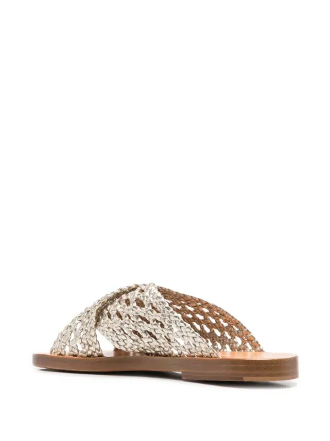 Forte Forte metallic-woven Sandals - Farfetch