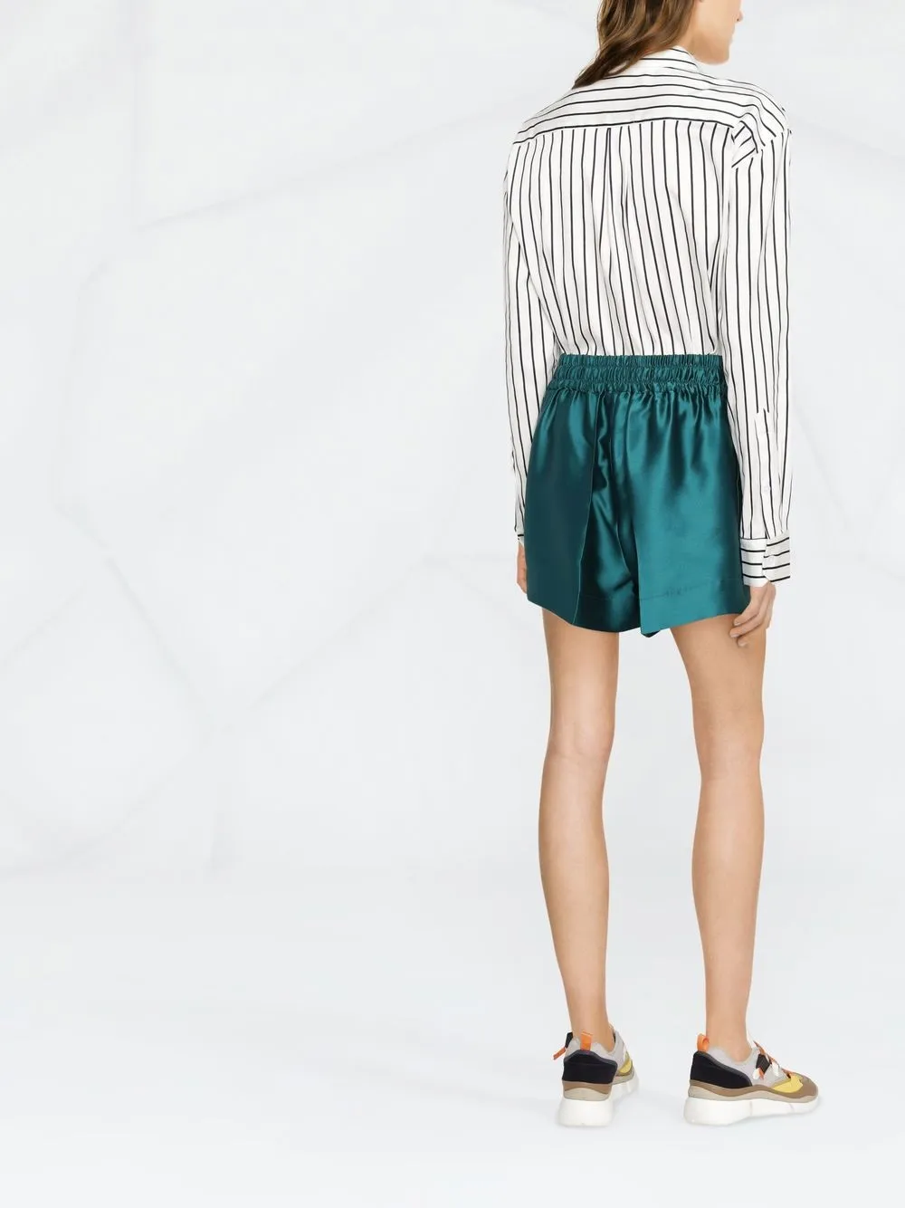 Sandro Elasticated Satin Shorts Farfetch