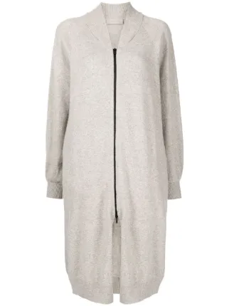 FEAR OF GOD ESSENTIALS long-line Knit Cardigan | Grey | FARFETCH