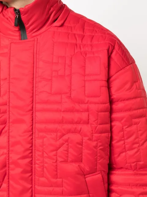 Ferrari quilted-logo Puffer Jacket - Farfetch