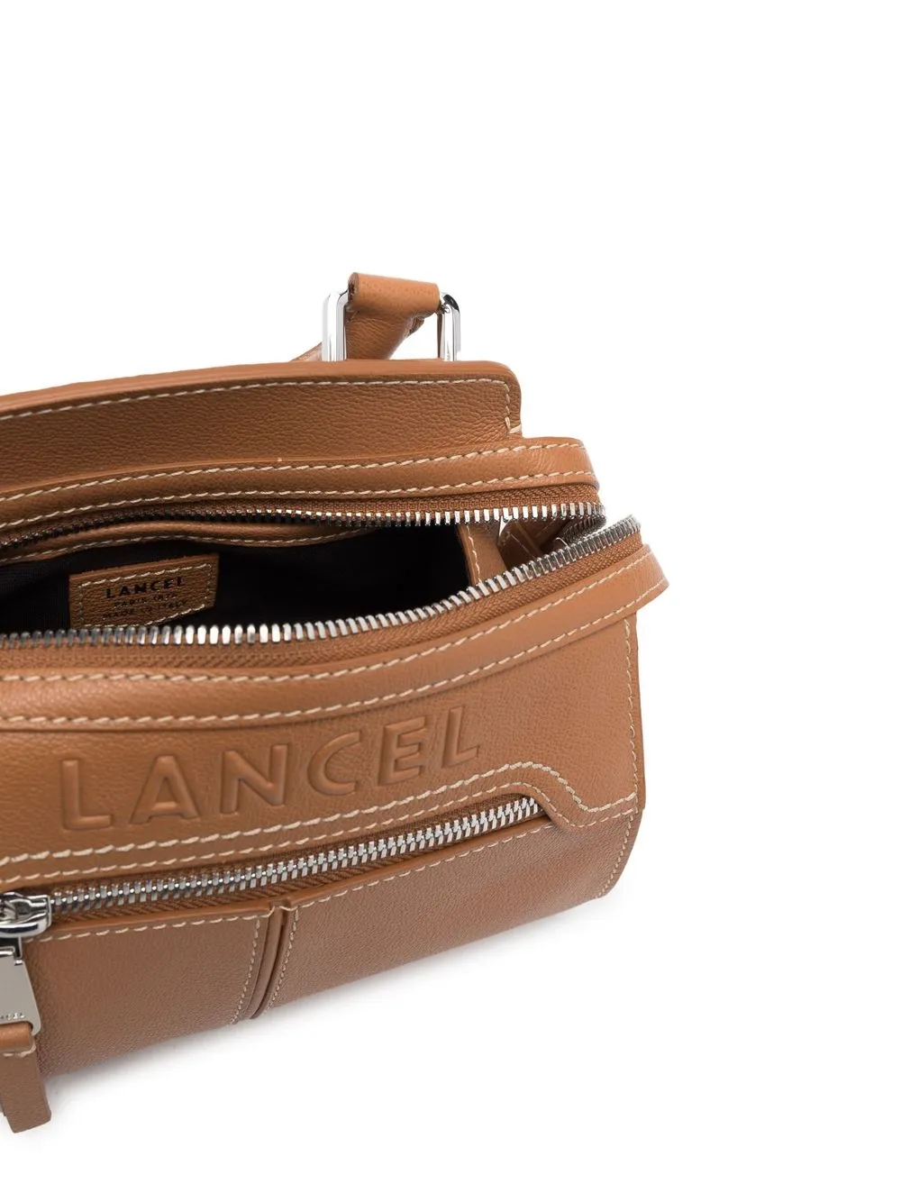 Lancel Logo-detail Leather Tote Bag In Beige | ModeSens