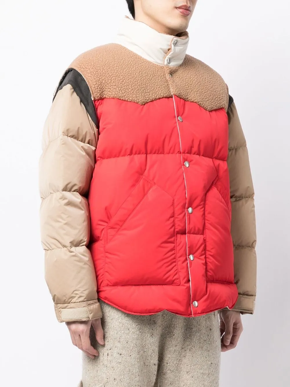 Undercover Panelled Puffer Jacket Farfetch