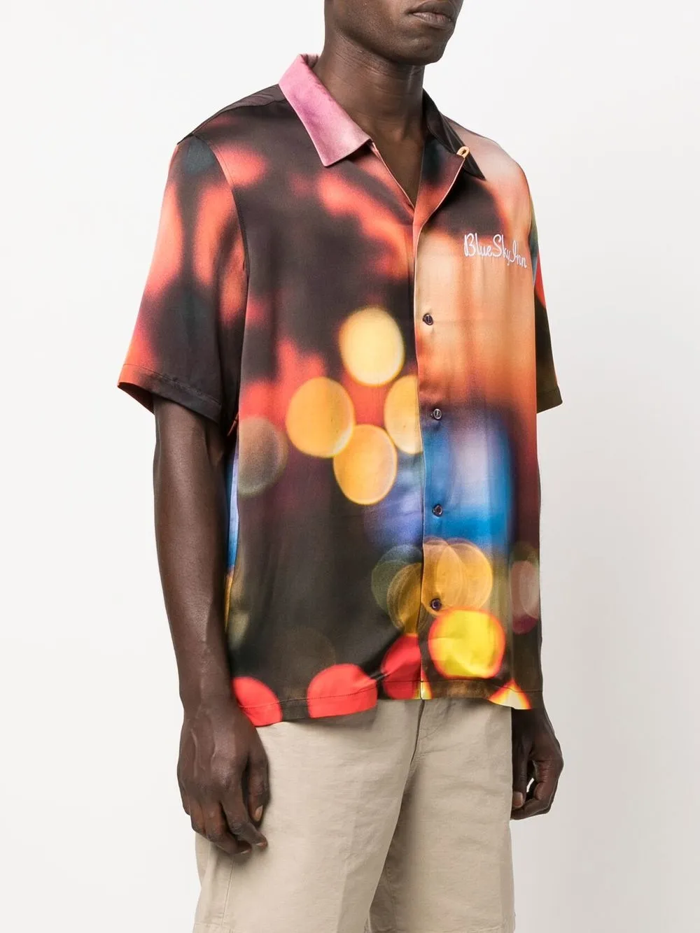 Blue Sky Inn Graphic Print Short Sleeve Shirt Brown Farfetch