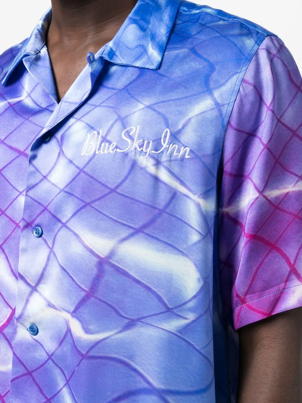BLUE SKY INN logo-embroidered graphic-print Shirt - Farfetch