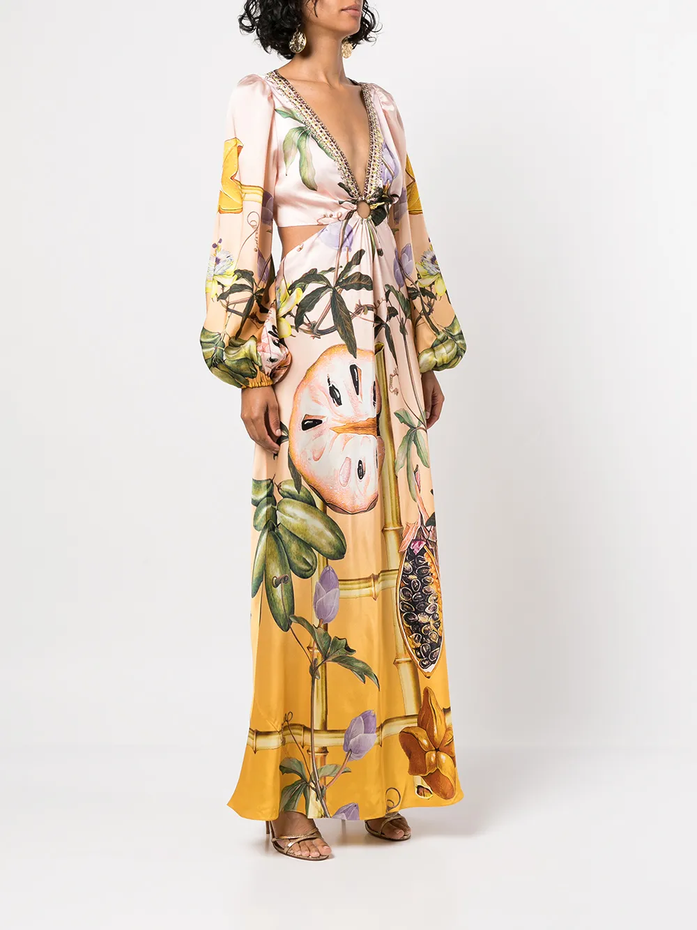Camilla Tropical Print Silk Beach Dress Farfetch