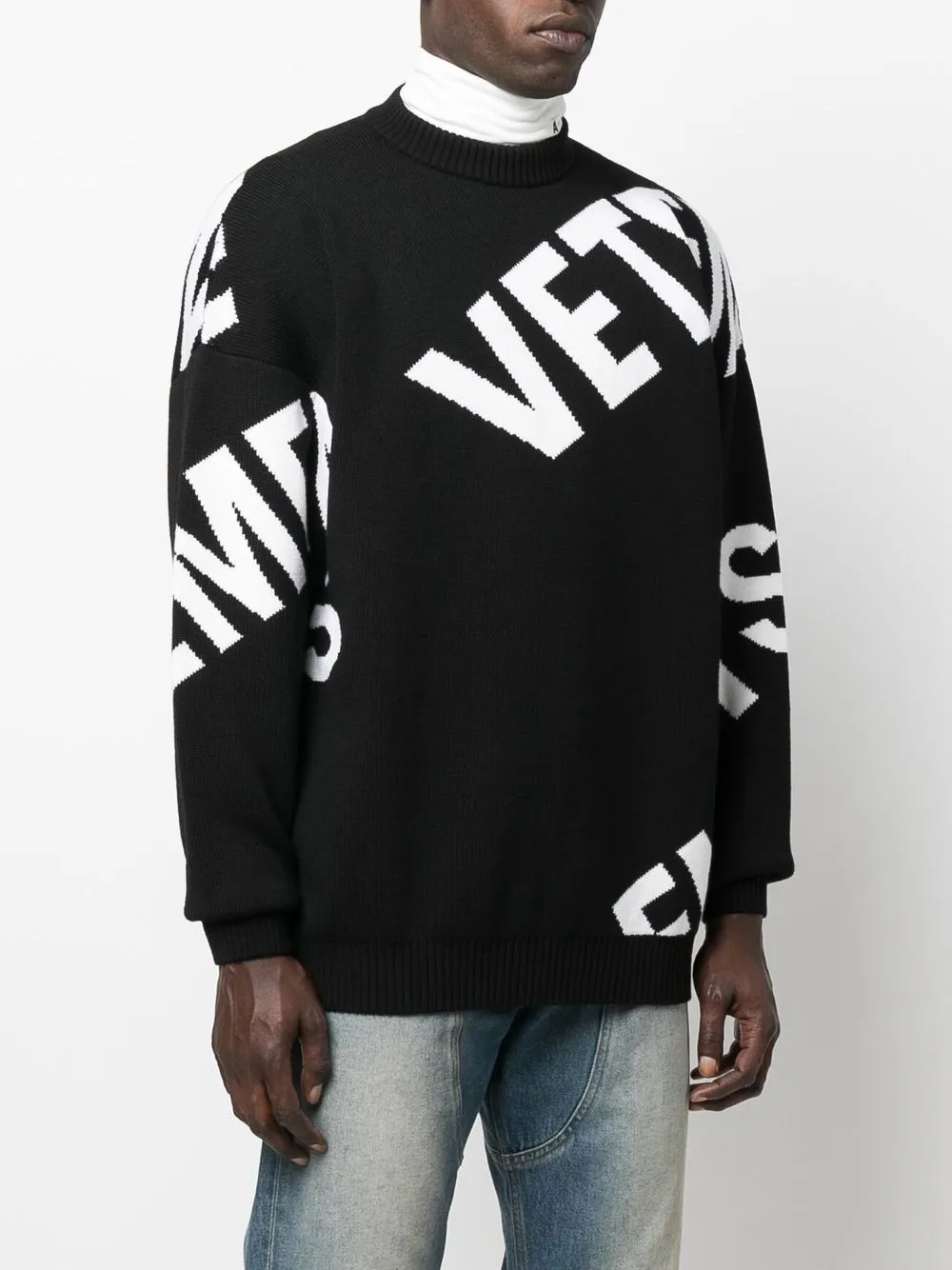 VETEMENTS intarsia-logo jumper | Smart Closet
