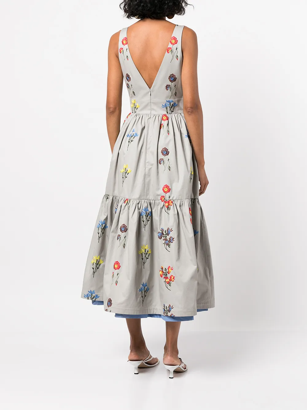 Silvia Tcherassi Dorotea Floral Embroidered Dress Farfetch