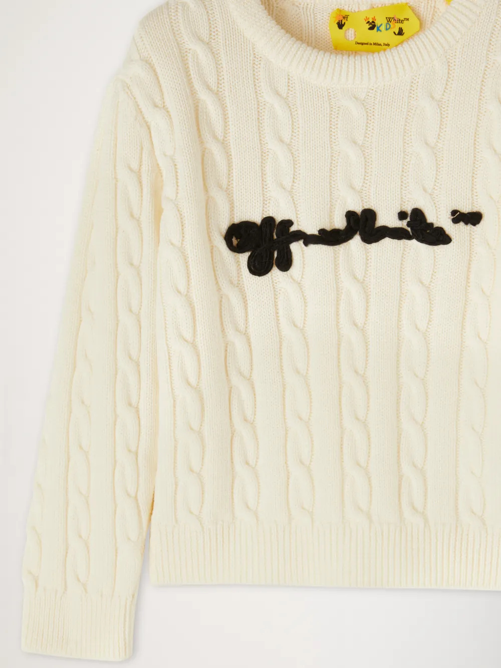 OFF SCRIPT CABLE KNIT | Off-White™ Official Site