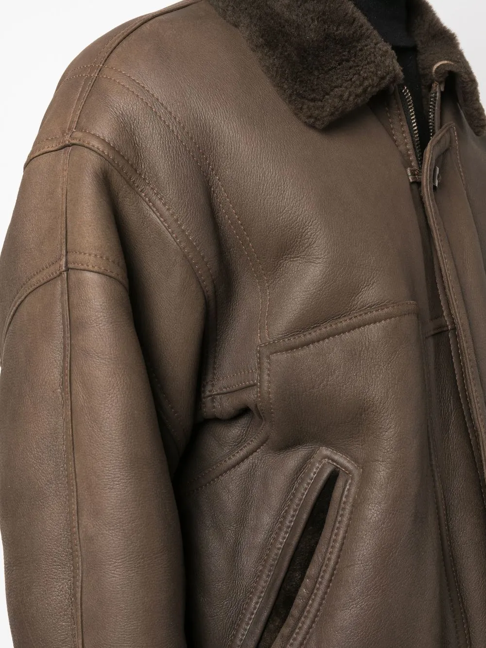 A.N.G.E.L.O. Vintage Cult 1980s Classic Collar Sheepskin Coat | Brown ...