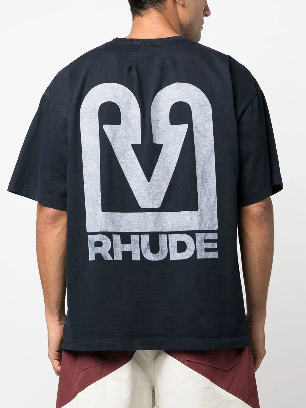 Rhude Black Printed T-shirt | ModeSens