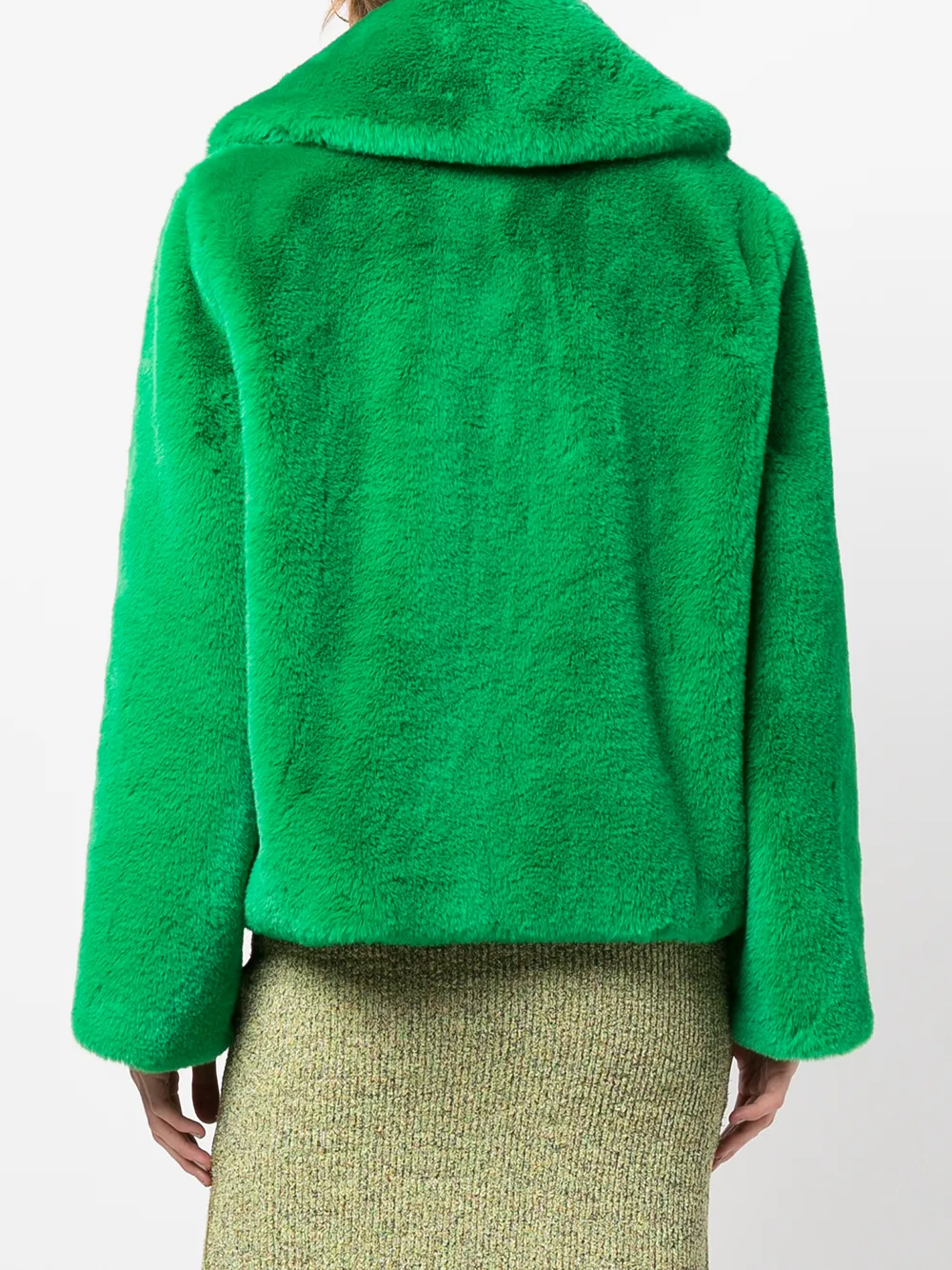 Apparis flared-cuffs faux-fur Coat | Green | FARFETCH